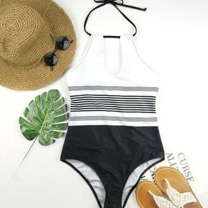 Swim | Cut Out One Piece Swimsuit Striped Print | Poshmark